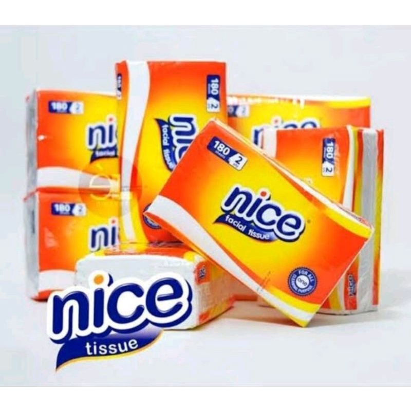 Jual Tissue Nice Facial 180 Sheet 2 PLY / Travel pack 60 40 Multipack ...