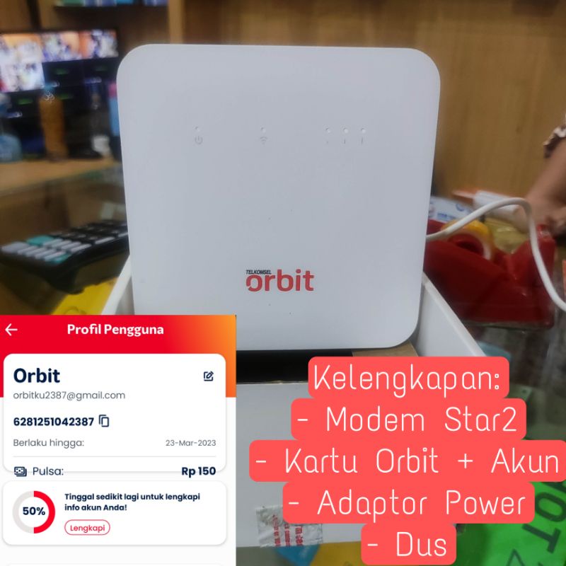 Jual Modem Orbit Star 2 bekas Bonus Kartu Orbit + Akun Orbit Kuota 0 ...