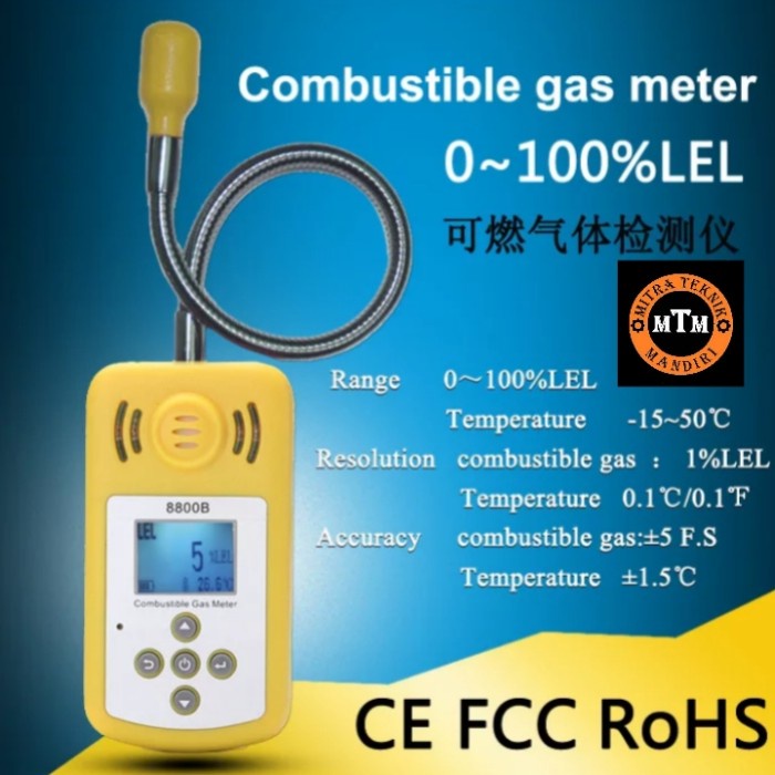 Jual ALAT DETEKSI PORTABLE COMBUSTIBLE GAS DETECTOR ANALYZER 8800B ...