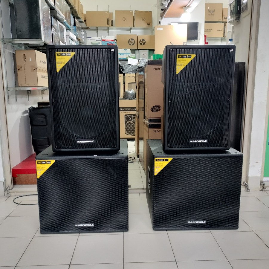 Jual Paket Audio Pro Sound System 1 set Subwoofer Hardwell ELX 118A Speaker Hardwell TH 15A ORI ...