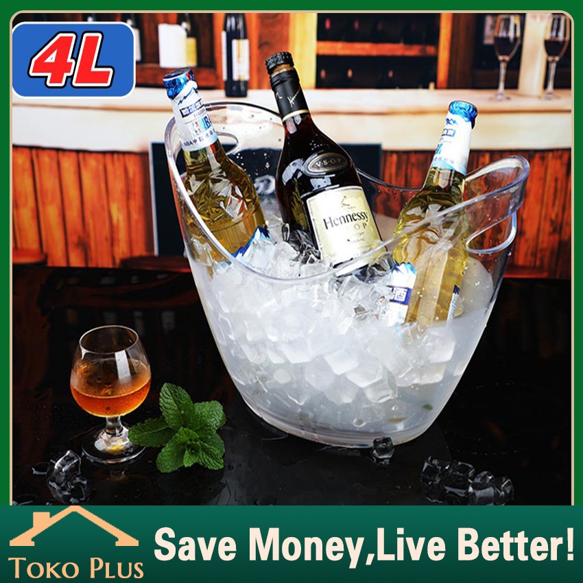 Jual Wine Beer Ice Bucket Ember Bir Es 4L Bahan Acrylic Plastic Tub for ...