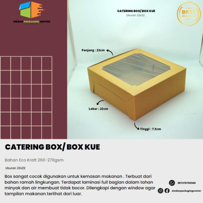 Jual Bolu Box / Catering Box / Kotak nasi kraft / Box kotak nasi kotak ...