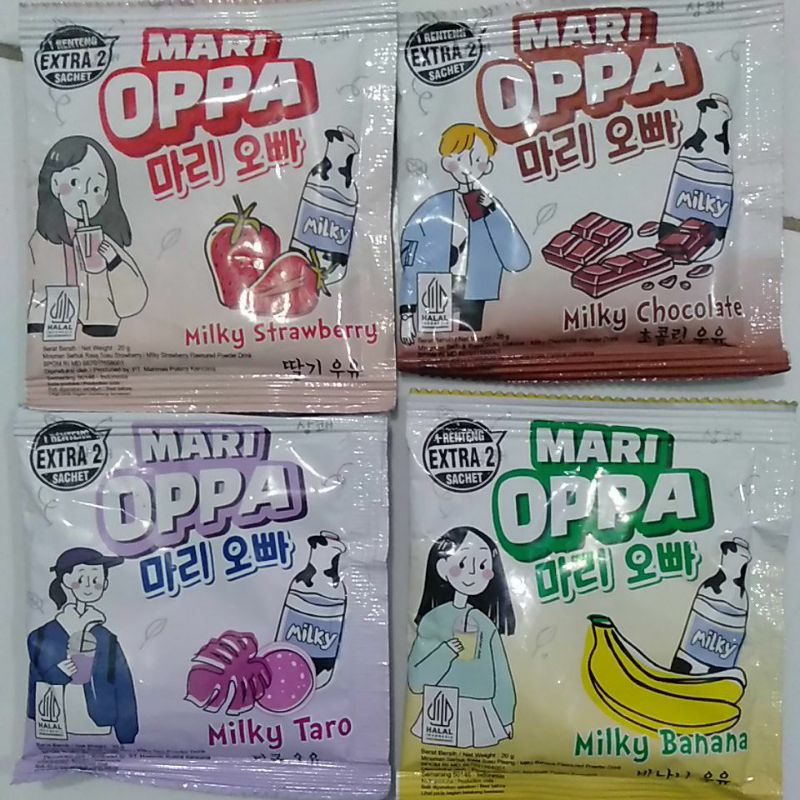 Jual Milk Mari Oppa full ceam//1 renceng isi 12 pcs// minuman susu ala ...