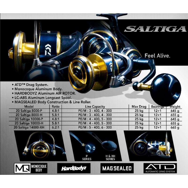 Jual Reel Spinning DAIWA 2020 SALTIGA Japan | Shopee Indonesia