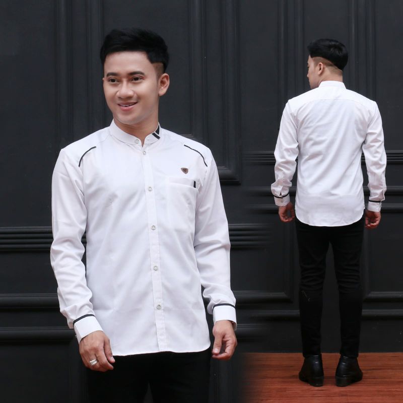 Jual baju hadrah baju koko modern lengan panjang M L XL | Shopee Indonesia