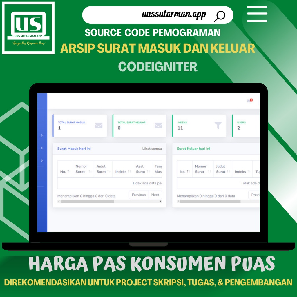 Jual Source Code Aplikasi Arsip Surat Masuk dan Keluar berbasis web | Shopee Indonesia