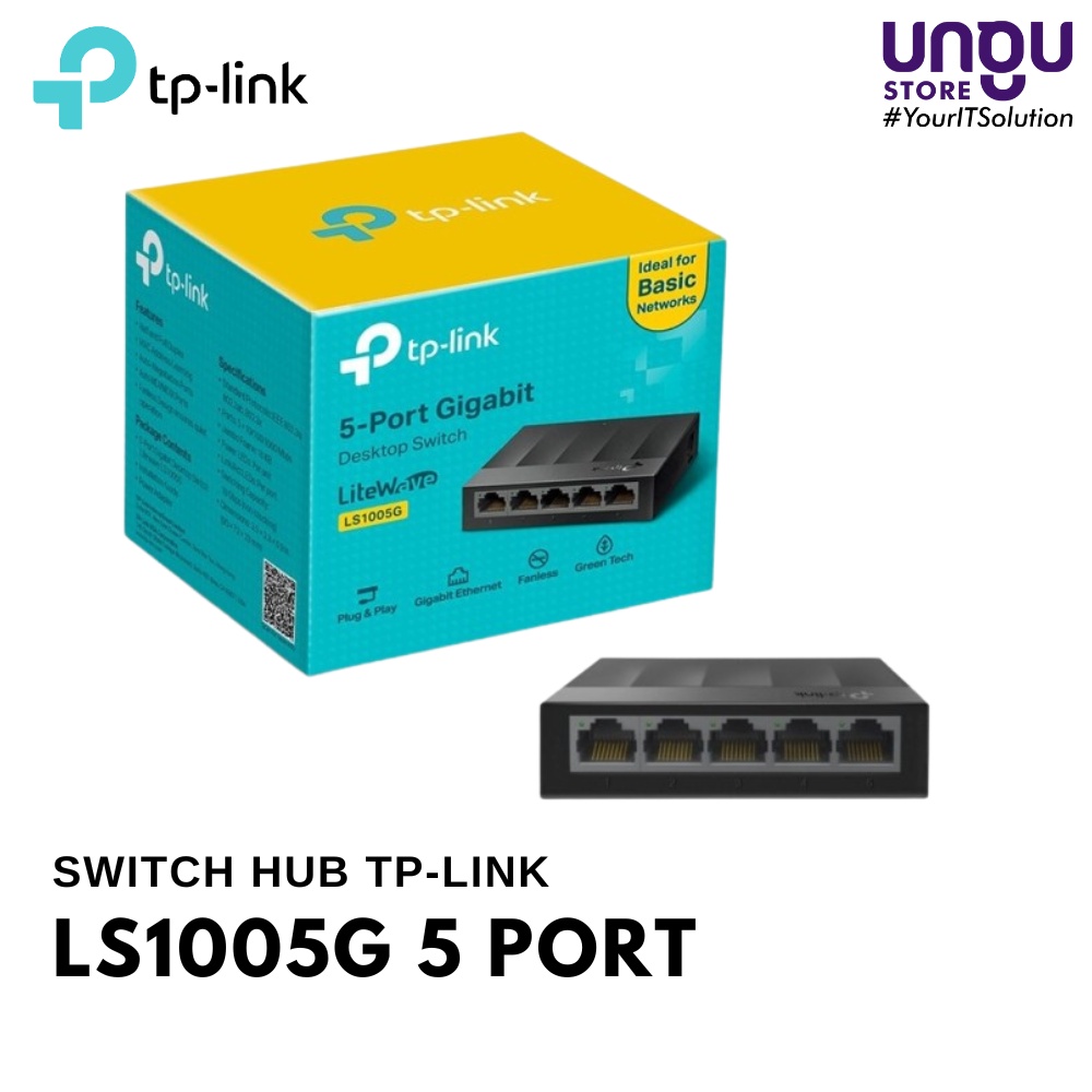 Jual Tp-Link LS1005G Switch Hub 5Port Gigabyte Switch Lan RJ45 100/1000Mbps | Shopee Indonesia