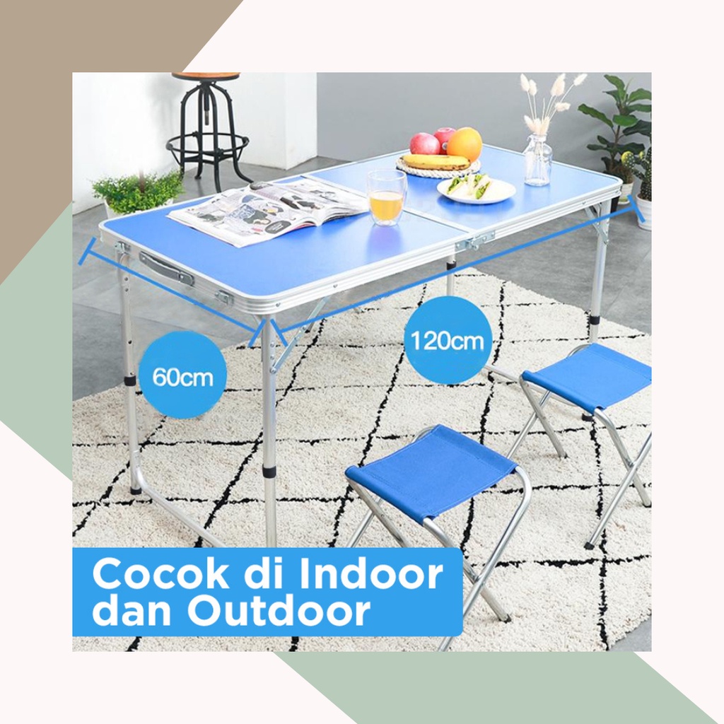 Jual Goto Flipper Table Meja Makan Lipat Portable Set Koper Camping ...