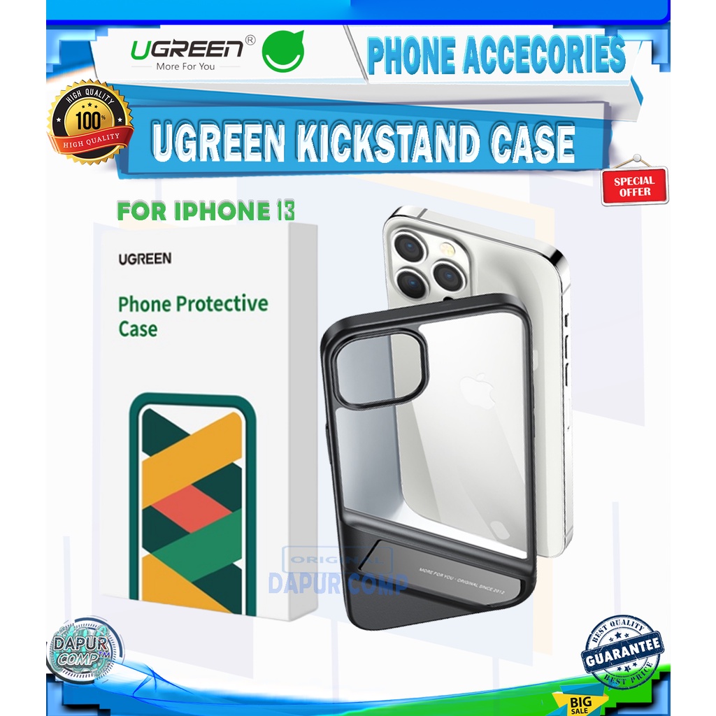 Jual UGREEN CASING IPHONE 13 KICKSTAND IPHONE CHASE TRANSPARAN | Shopee ...