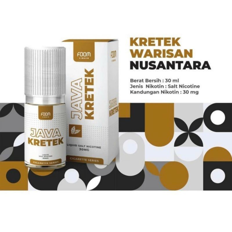 Jual Liquid Foom Java Kretek Salt Nic 30ml 30mg | Shopee Indonesia