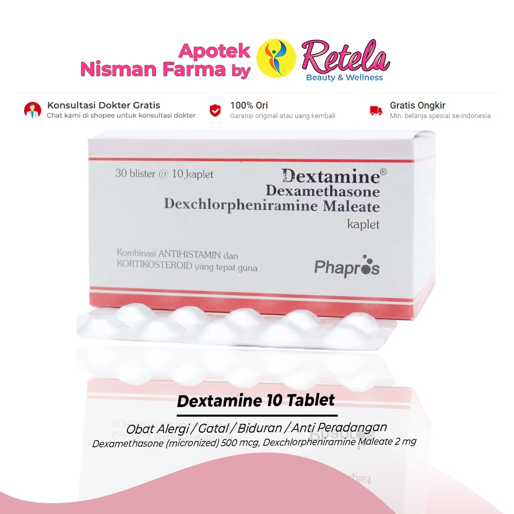 Jual Dextamine 10 Tablet / Obat Alergi / Obat Gatal / Biduran / Anti ...