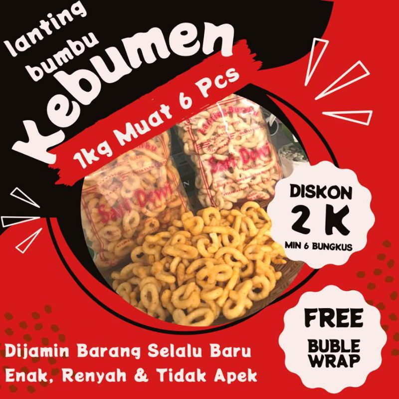 Jual LANTING BUMBU KHAS KEBUMEN / CAMILAN ENAK / MAKANAN RINGAN ...