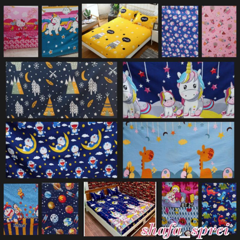 Jual BAHAN KAIN SPREI METEEAN MOTIF ANAK KARAKTER / MICROTEX / KATUN ...