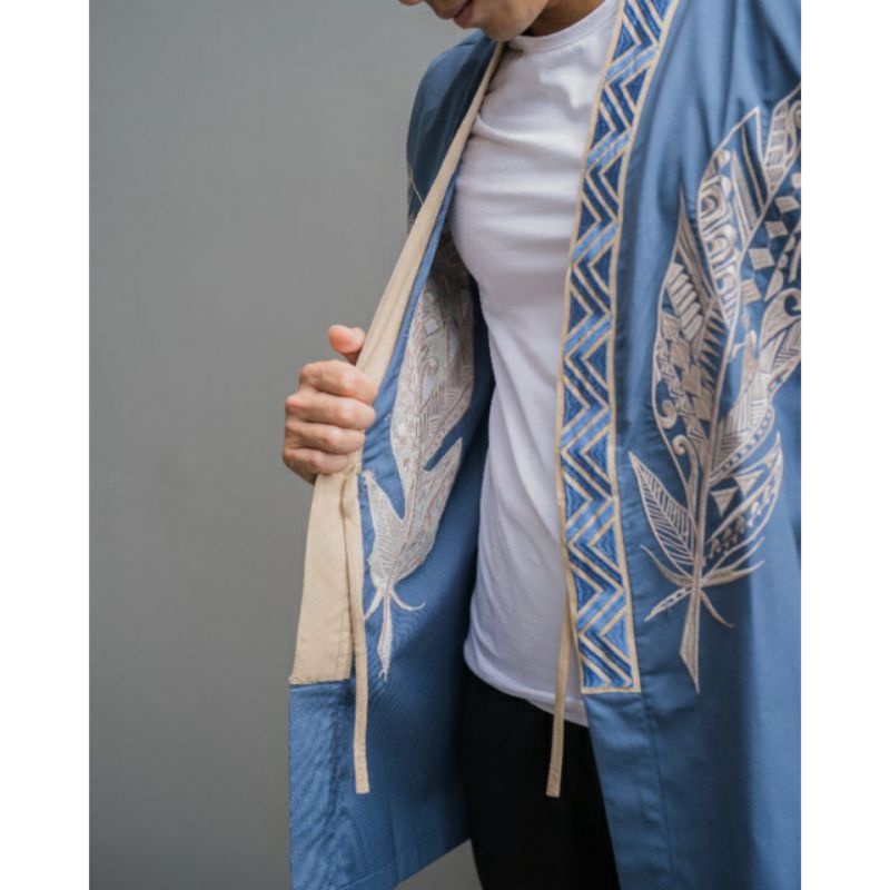 Jual Kemeja Outer Lengan Pendek NUC.ID | BALADEWA ( BIRU ) | Shopee ...
