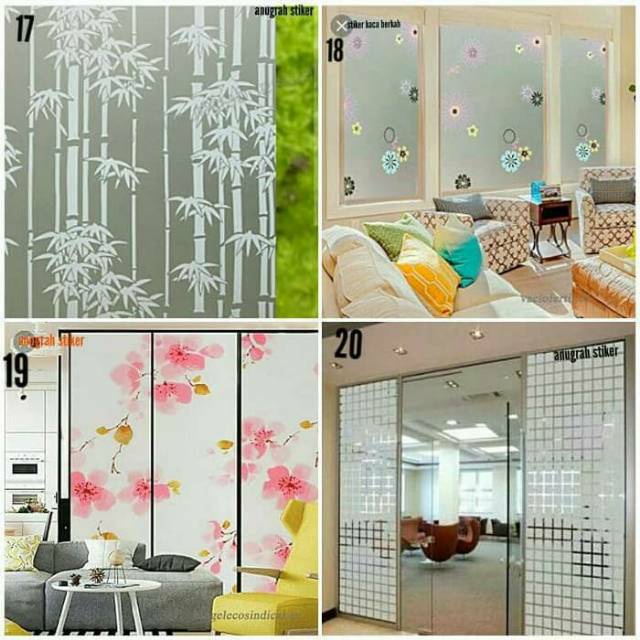 Jual Stiker Kaca Jendela Pintu Motif 3D Premium Gliter Sticker Pelapis ...