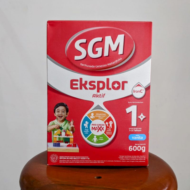 Jual SUSU FORMULA SGM EKSPLOR AKTIF 1+ USIA 1-3 TAHUN 600G | Shopee ...