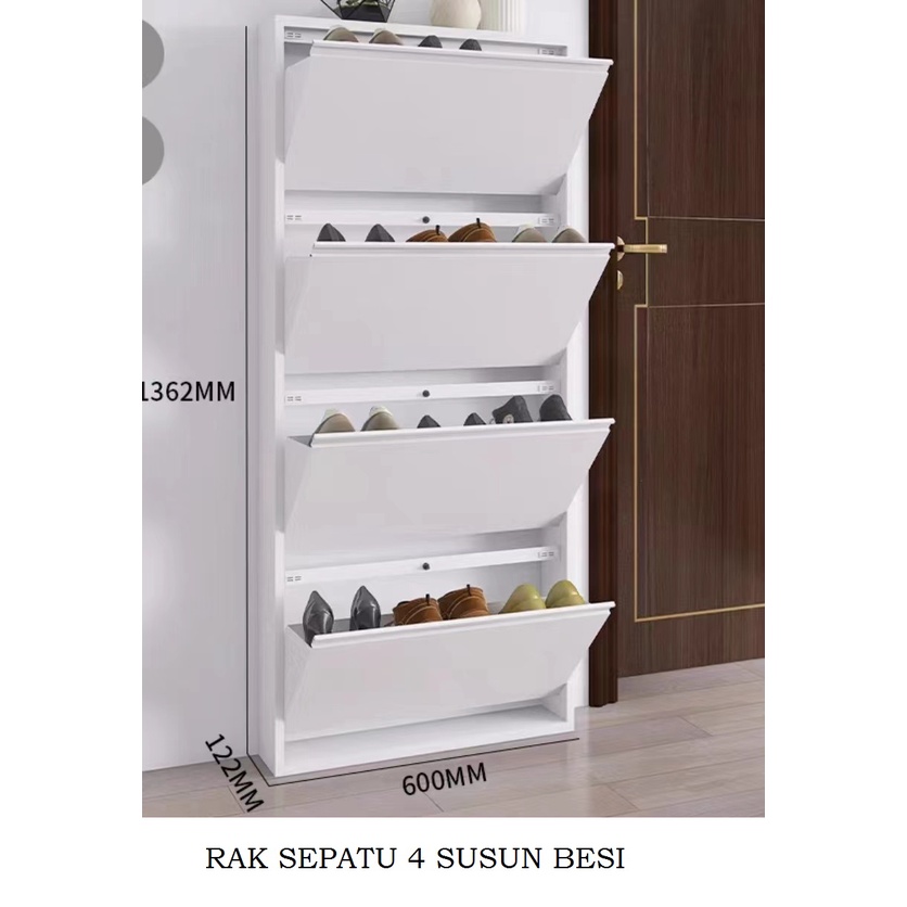 Jual Rak Sepatu 4 SUSUN Besi Ukuran 136,2cm x 12.2cm x 60cm Khusus ...