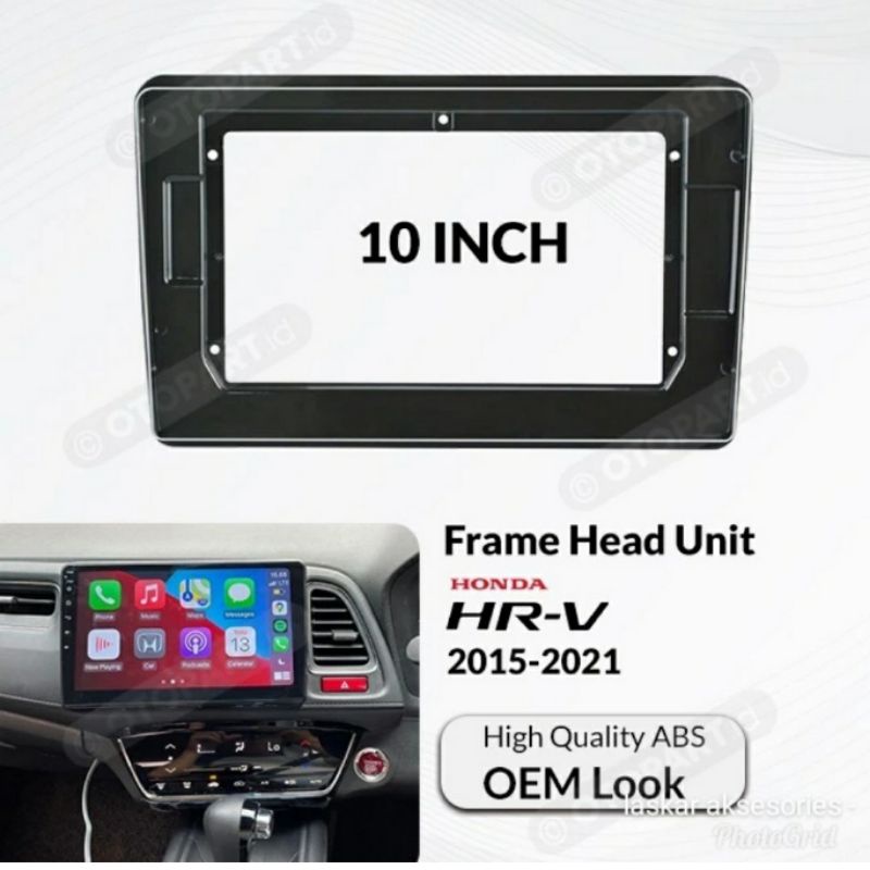 Jual frame head unit honda hrv / hr-v 2015 - 2021 oem look 10" inch ...