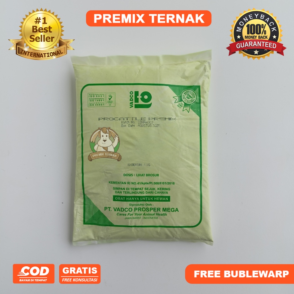 Jual PROCATTLE PREMIX 1 Kg VADCO - PRO CATTLE Premix VADCO Vitamin Mineral Sapi Potong Perah ...