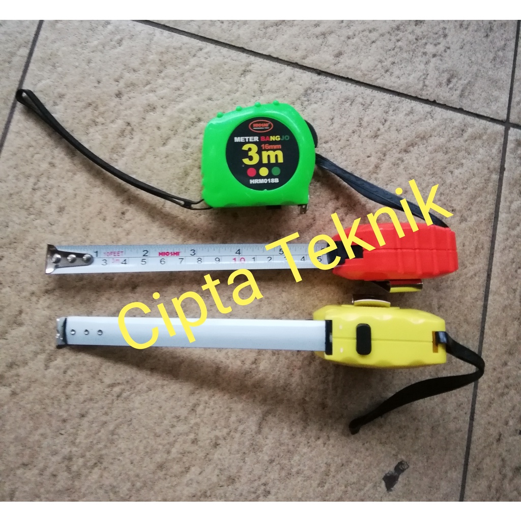 Jual Meteran 3 meter hioshi bangjo 10 feet measuring tape 3meter 3m 3 m ...