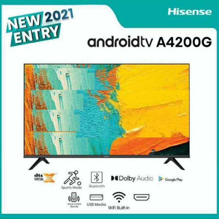 Jual Hisense 32A4200G Bezelless LED TV 32 inch Digital Smart TV Android ...