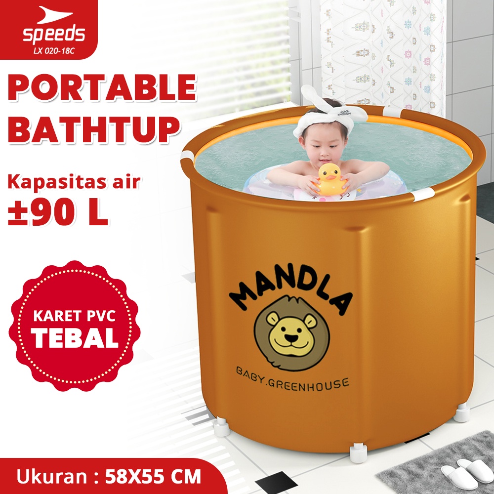 Jual SPEEDS Bathtub Anak Lipat Portable Folding Barrel Bak Mandi SPA ...