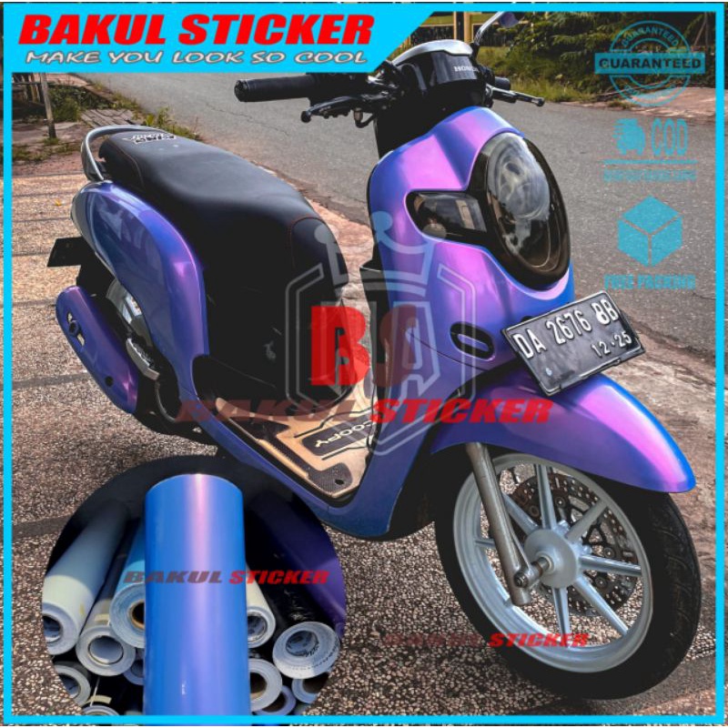 Jual Skotlet Stiker Motor Biru Lembayung Scotlite Volcano Magic Candy ...