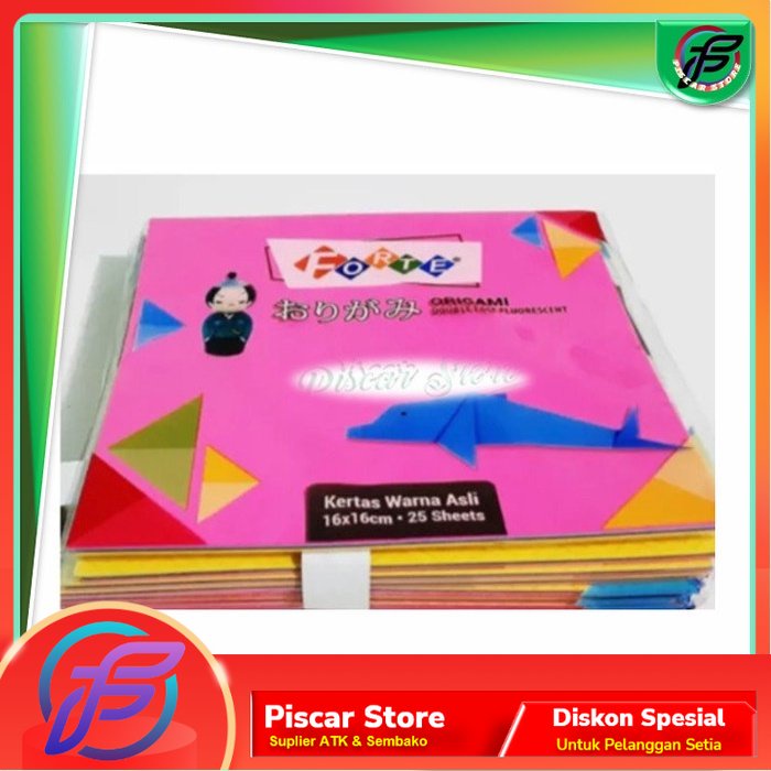 Jual Kertas Origami Kecil Forte isi 25 Lembar / Kertas Lipat 20x20 - 2 ...