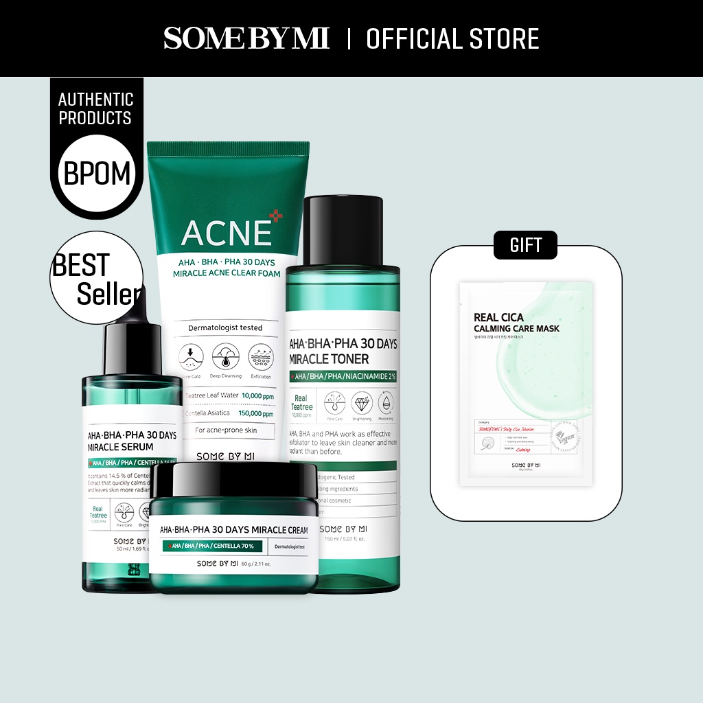 Jual SOME BY MI Miracle Acne 4 Step Set | Shopee Indonesia