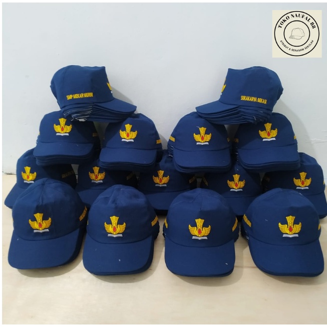 Jual Topi SMP Bordir Logo Tutwuri Handayani Lama (Logo Warna Kuning ...