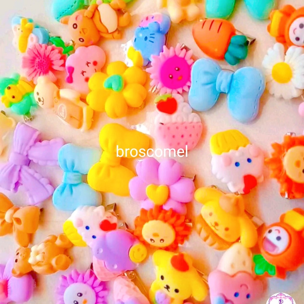 Jual Bros dagu mini kecil imut karakter anak lucu peniti hijab | Shopee ...