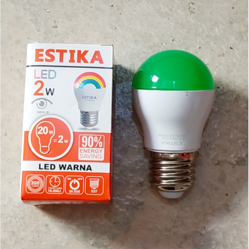 Jual Lampu led 2 watt Hijau ESTIKA | Shopee Indonesia