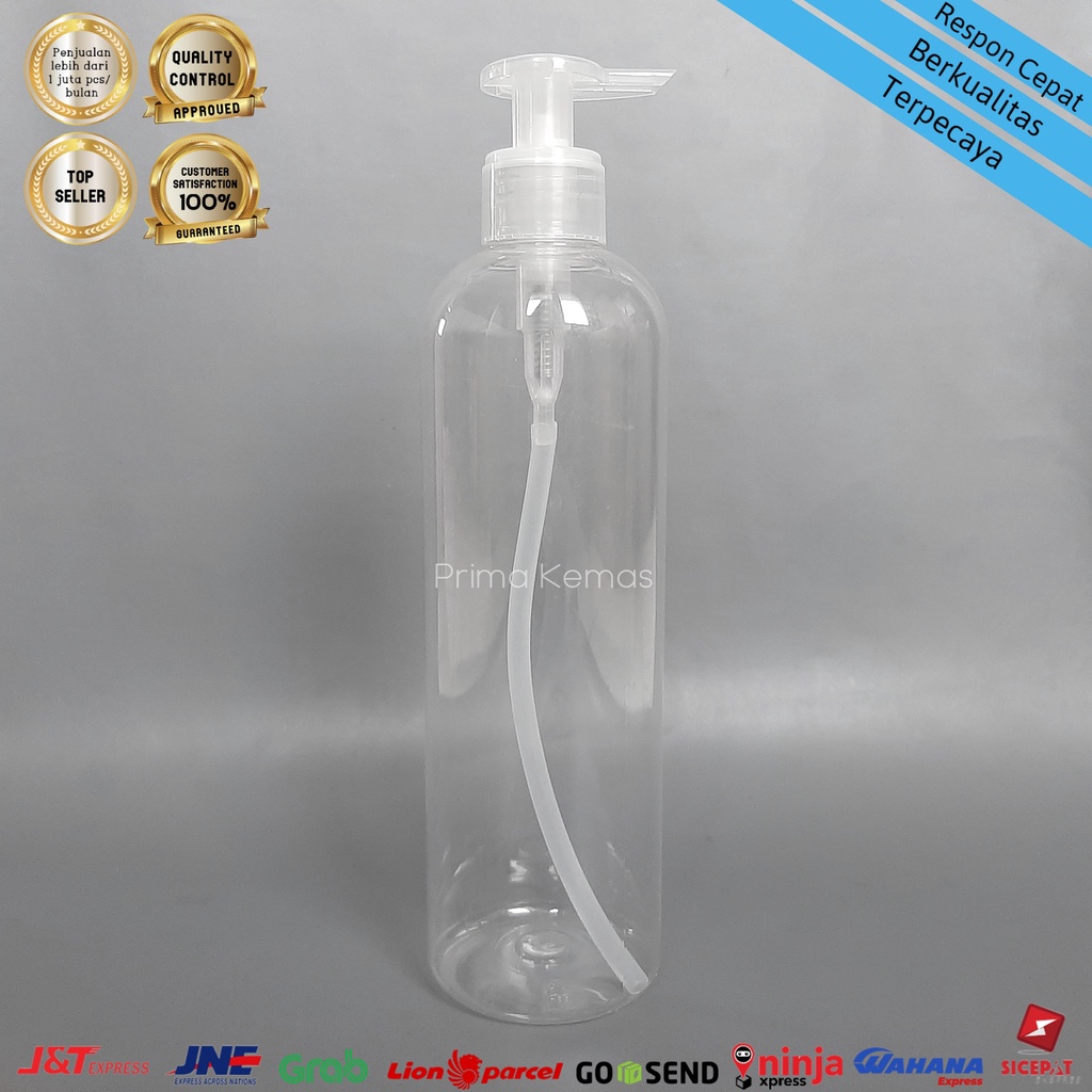 Jual Botol Pump 500 ml - botol sabun - botol sanitizer - PET 500 ml Pump Lotion B Natural ...