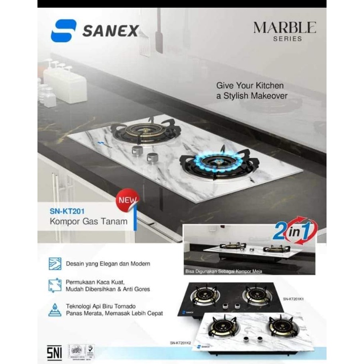 Jual KOMPOR TANAM SANEX READY 2 TUNGKU DAN 3 TUNGKU MOTIF MARBLE | Shopee Indonesia