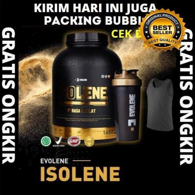 Jual ISOLENE 50 SERVING 1.65KG WHEY PROTEIN ISOLATE EVOLENE ISOLEN ...
