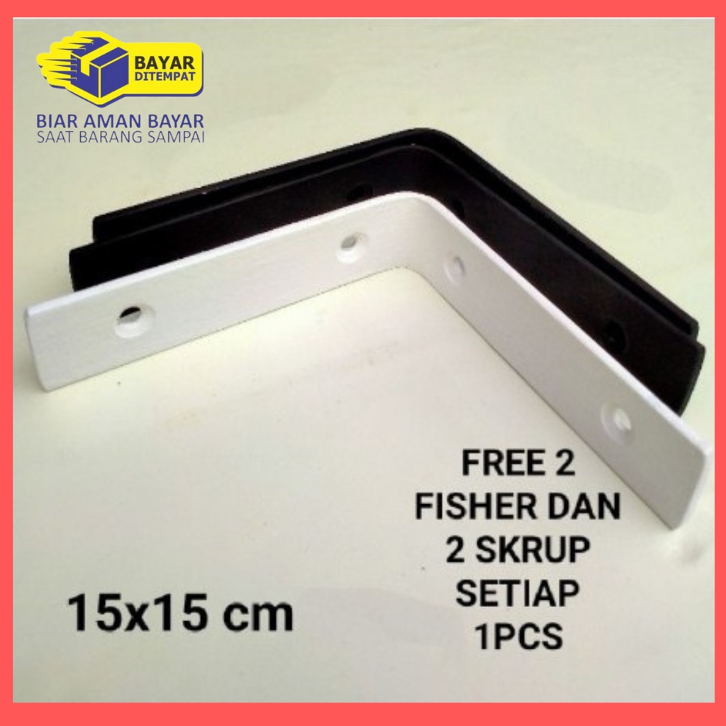 Jual Braket besi penyangga ambalan rak buku siku (1 pcs) - BRACKET BESI ...