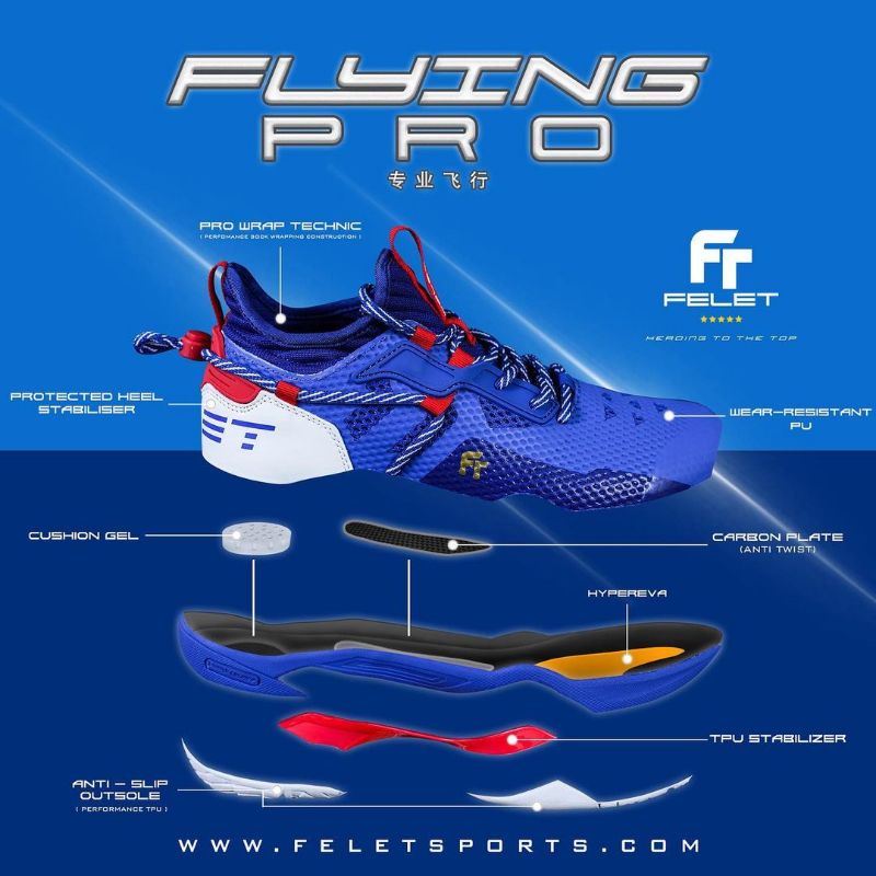 Jual SEPATU BULUTANGKIS FELET FLYING PRO SEPATU BADMINTON FELET FLYING ...