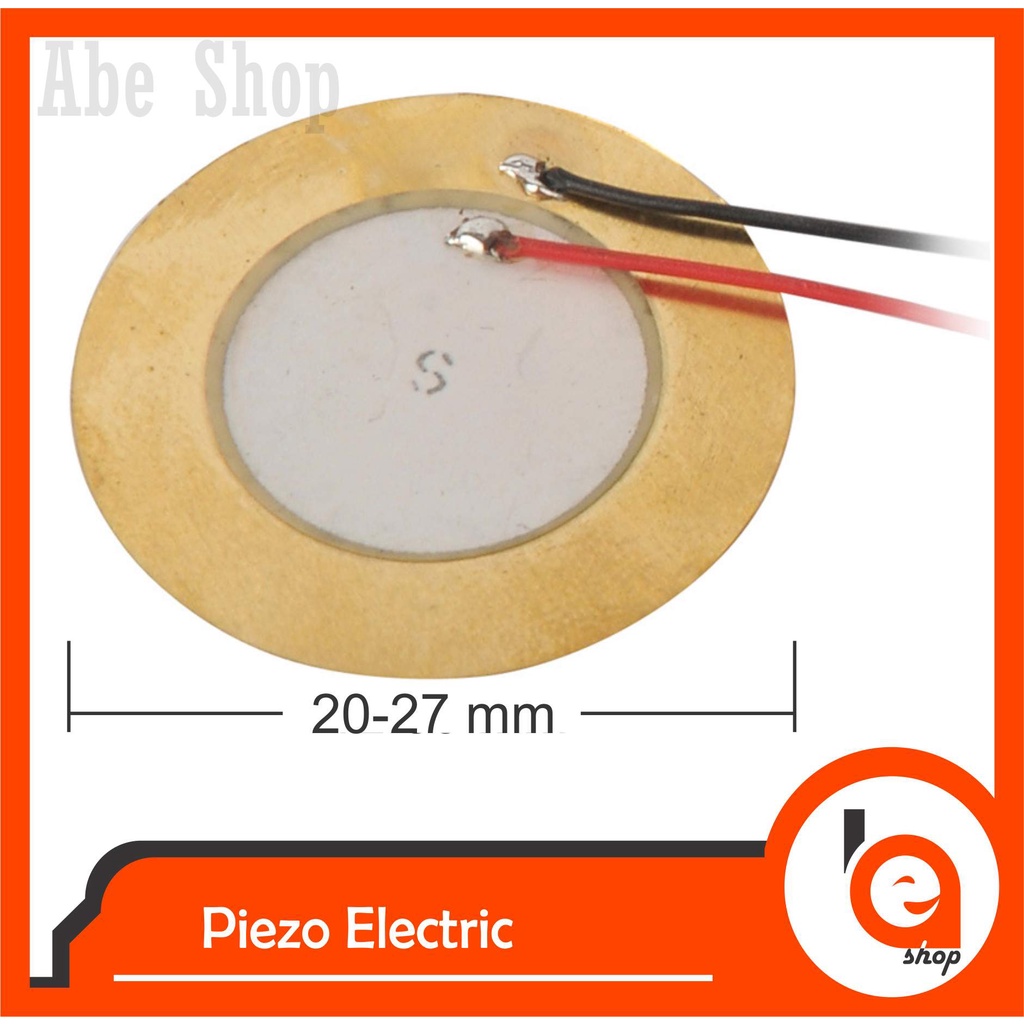Jual Piezoelectric Ceramic Buzzer 20mm 27mm Element Sounder Sensor Sound Disc Piezo Electric ...