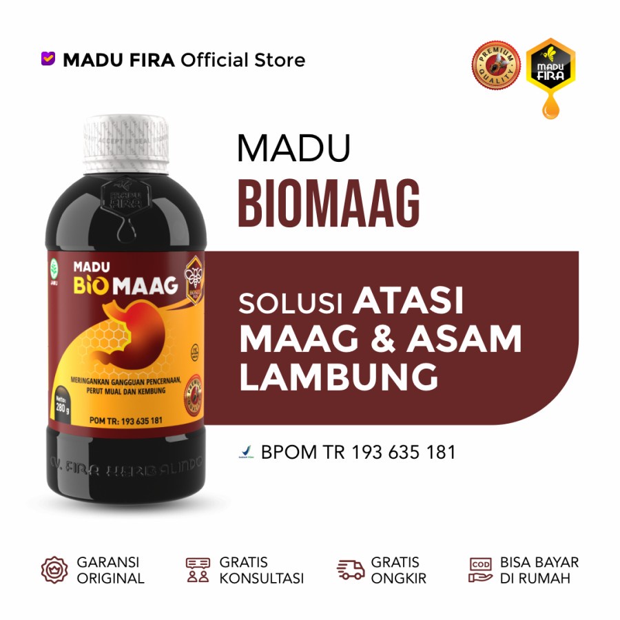 Jual MADU BIOMAAG ORIGINAL OBAT HERBAL ASAM LAMBUNG MAAG KRONIS GERD ...