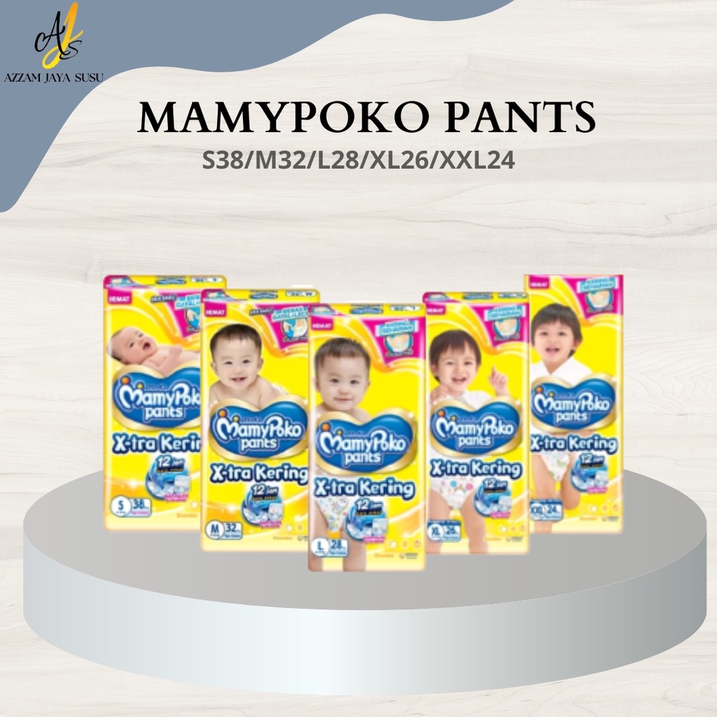Jual MAMYPOKO PANTS XTRA KERING S38/ M32/ L28/ XL26/ XXL24 (TIPE CELANA) | Shopee Indonesia