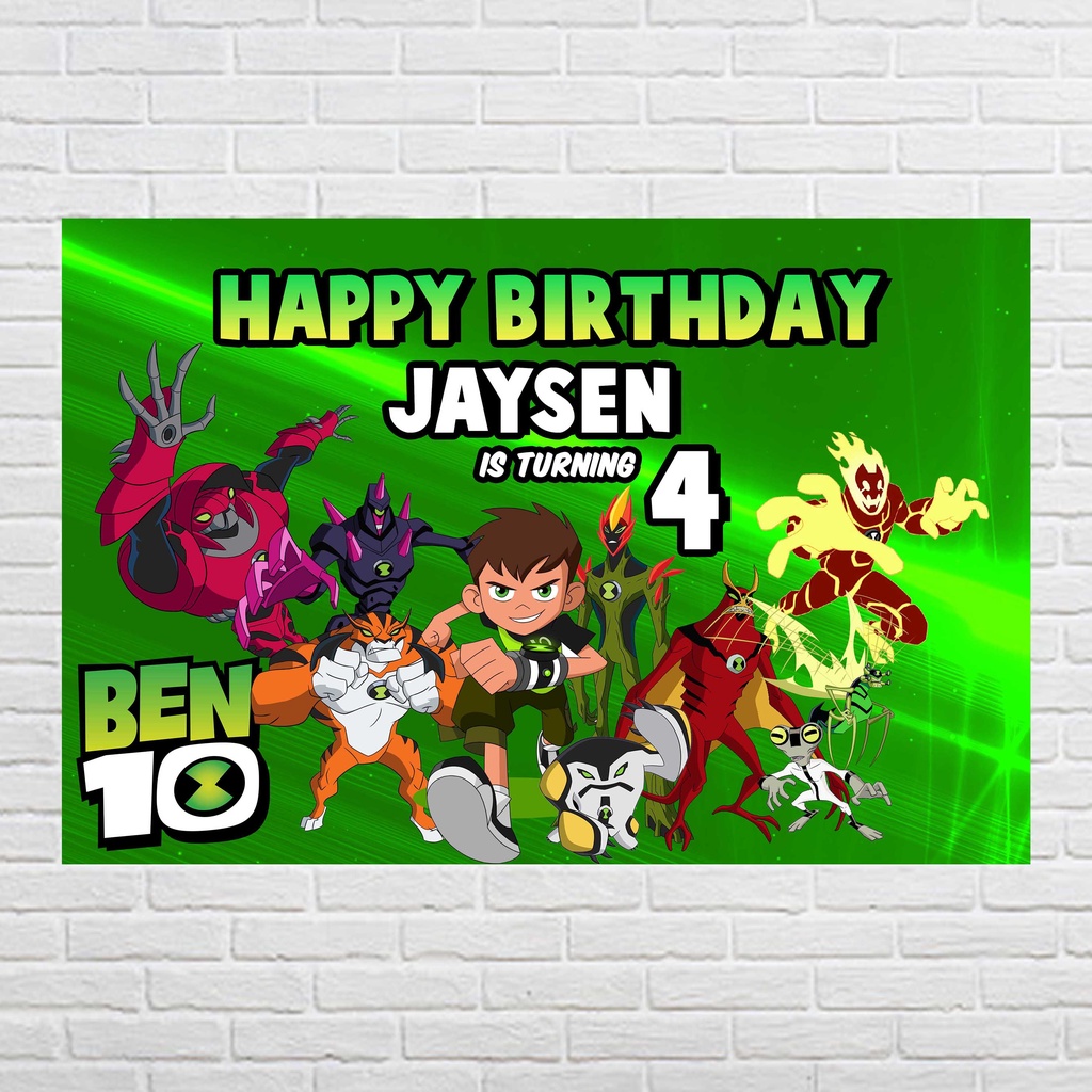 Jual Ben 10/Spanduk Ulang Tahun/ Backdrop / Banner / Spanduk Ulang ...
