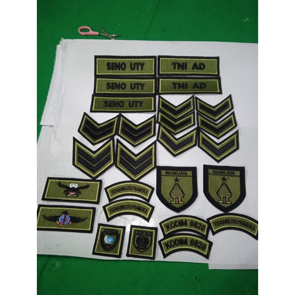 Jual Brevet TNI AD Terbaru/Atribut TNI AD full bordir | Shopee Indonesia
