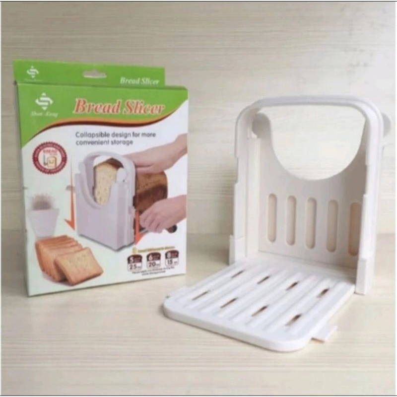 Jual Alat bantu pemotong roti tawar bread slicer adjustable toast ...