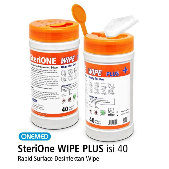 Jual SteriOne Wipe Plus With Canister Onemed 40 Lembar BN | Shopee ...