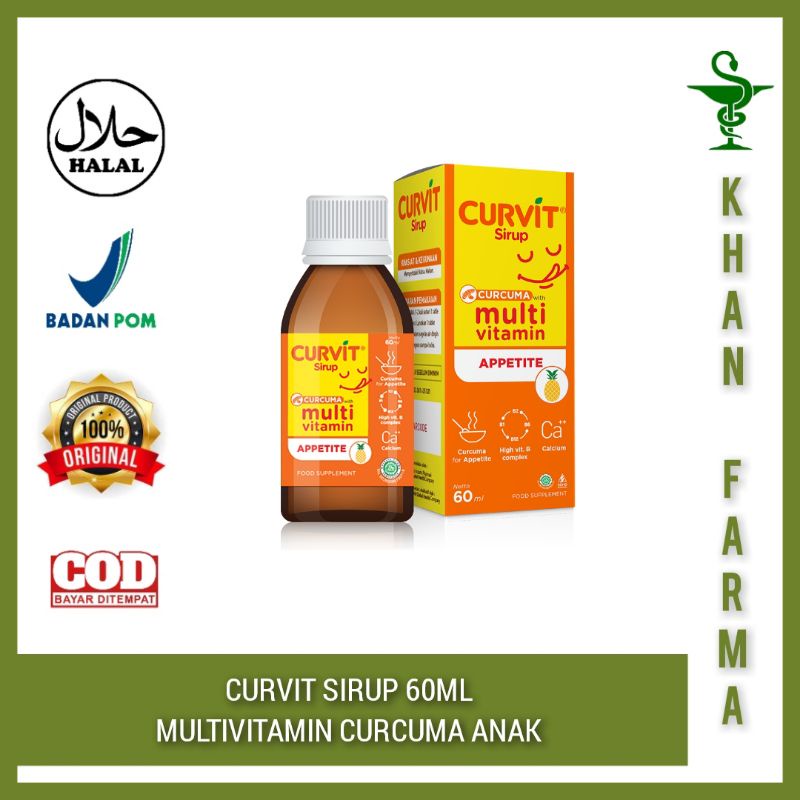 Jual CURVIT SIRUP 60ML PENAMBAH NAFSU MAKAN DAN MULTIVITAMIN ANAK DAN ...