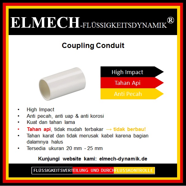 Jual ELMECH PVC Conduit Coupling Sock 20 mm (setara Clipsal Boss Lesso ...