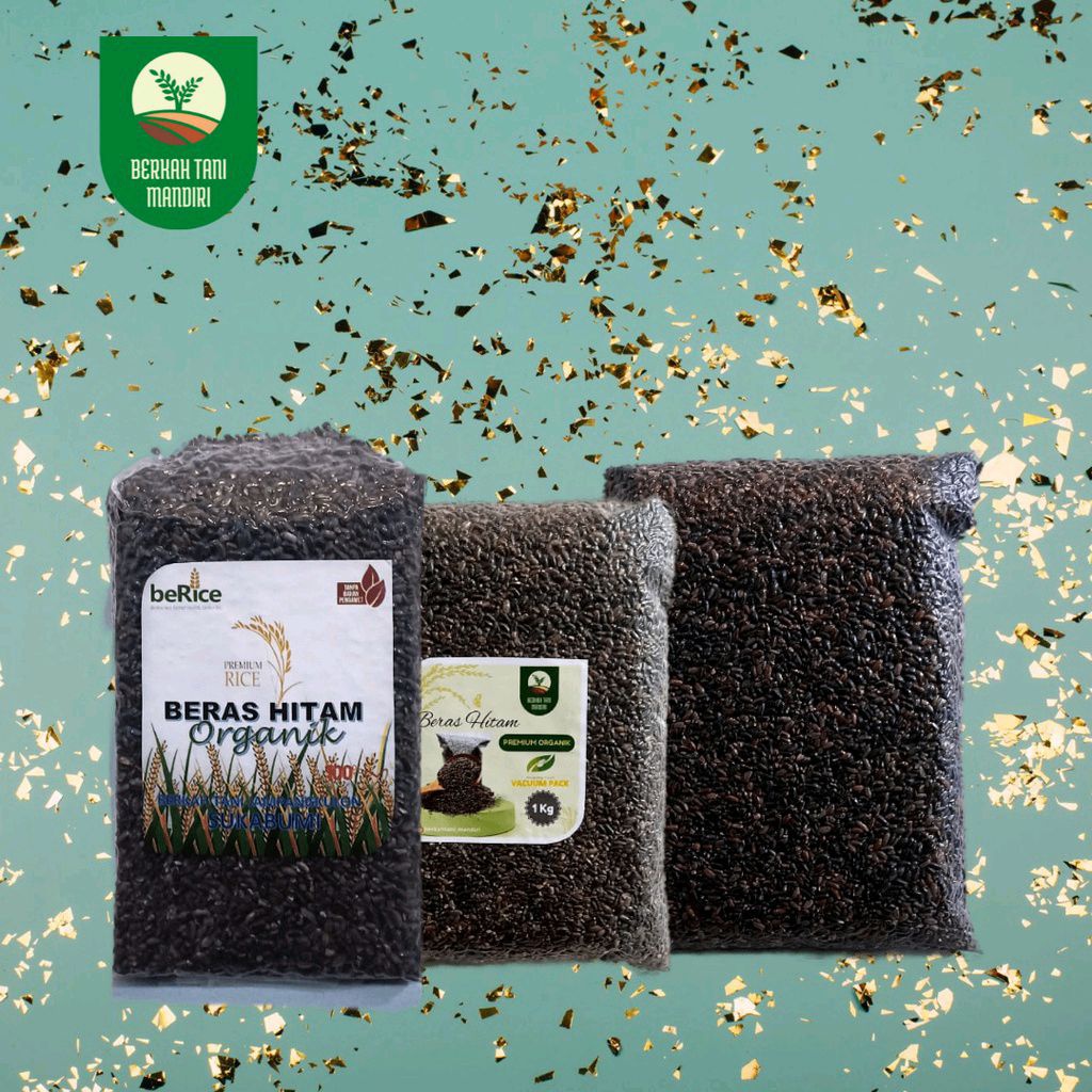 Jual Berkah Tani Beras Hitam Organik 1 Kg | Beras Sehat | Shopee Indonesia