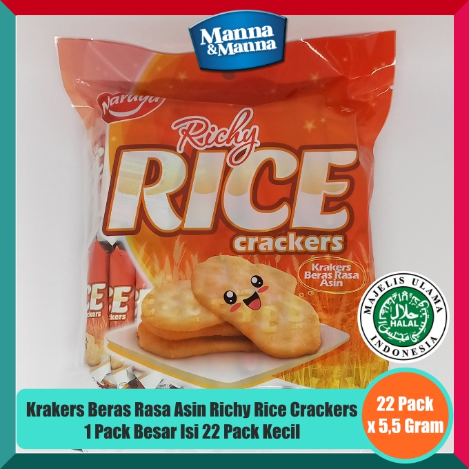 Jual Krakers Beras Rasa Asin Richy Naraya - Isi 22 Sachet x 5,6g (150 ...