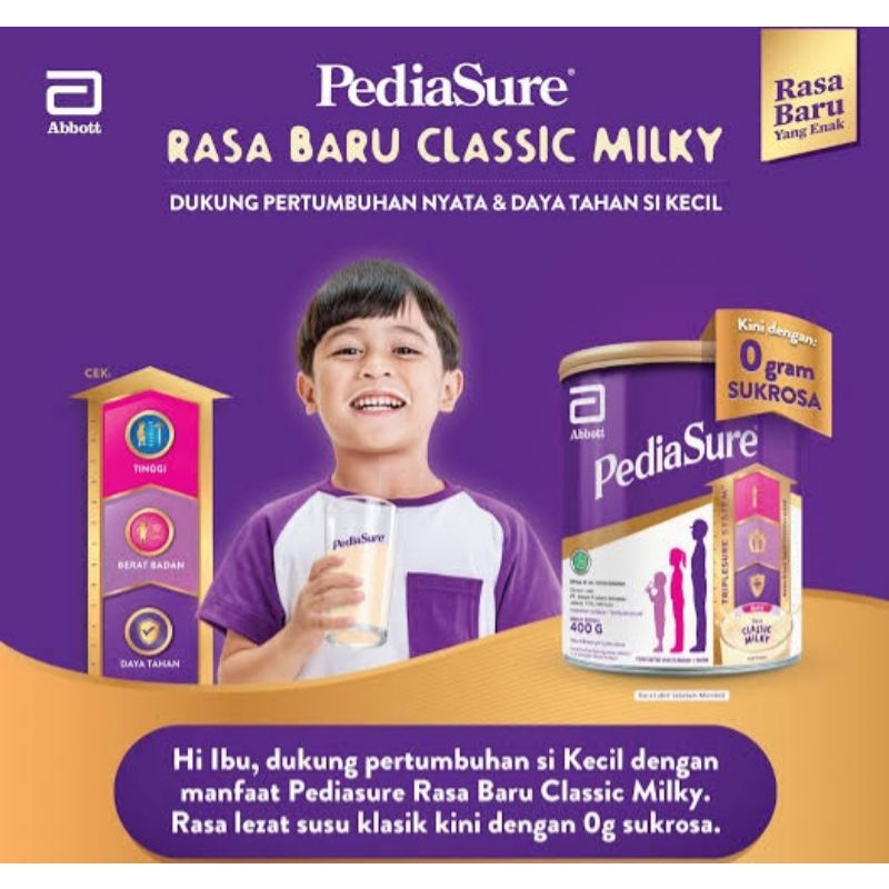 Jual pediasure classic milky 400 gram | Shopee Indonesia