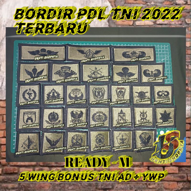 Jual BORDIR TNI AD KASAD 2022 PAKETAN PAPAN NAMA CAMPUR BAHAN BENANG JATAH KEMIRIPAN 85% UKURAN ...